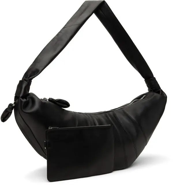 LEMAIRE Large Croissant Zipped Shoulder Bag - Black