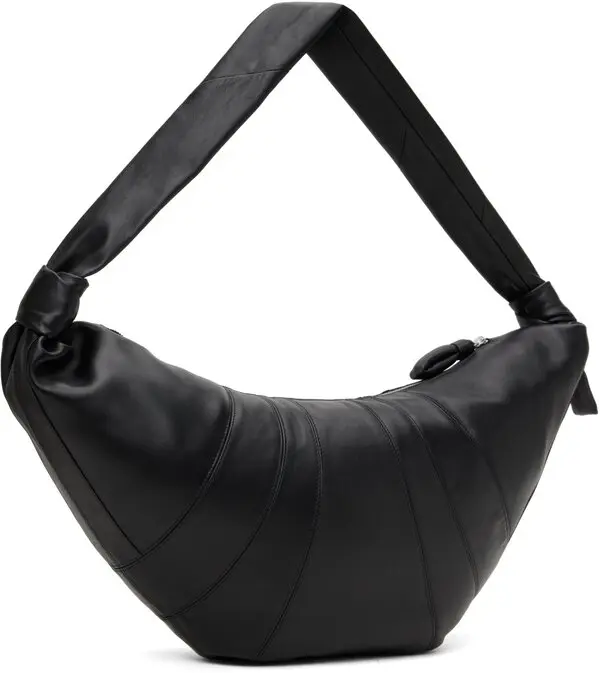 LEMAIRE Large Croissant Zipped Shoulder Bag - Black
