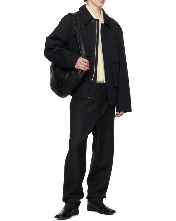 LEMAIRE Large Croissant Zipped Shoulder Bag - Black