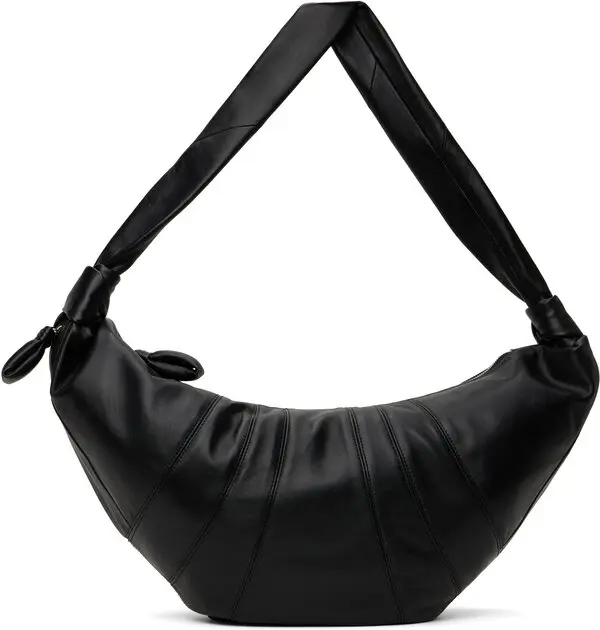 LEMAIRE Large Croissant Zipped Shoulder Bag - Black