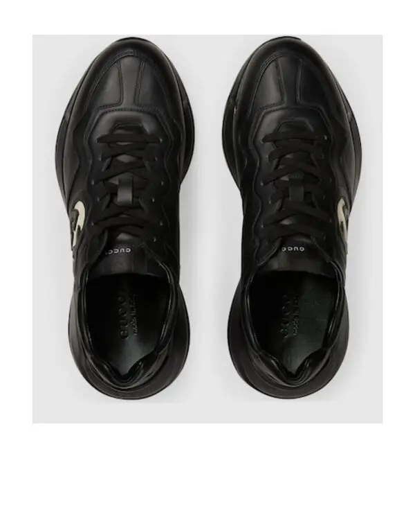 Gucci Interlocking G Rhyton Sneakers - Black
