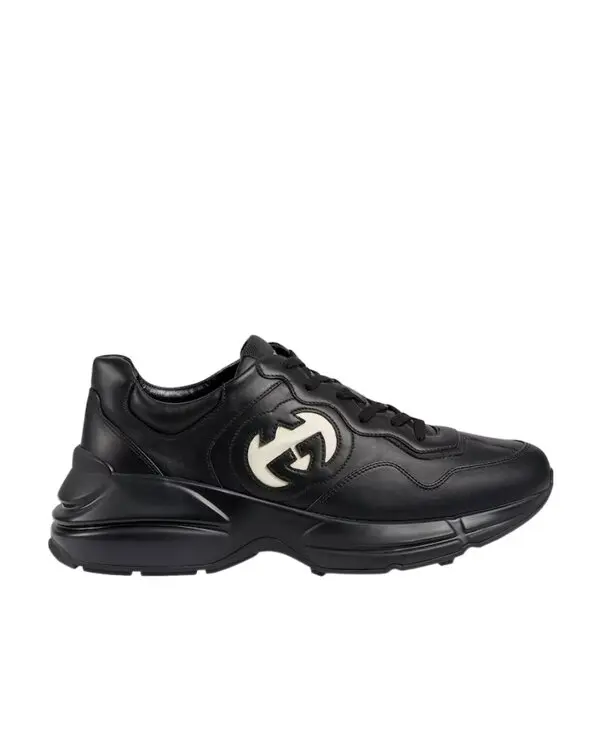 Gucci Interlocking G Rhyton Sneakers - Black