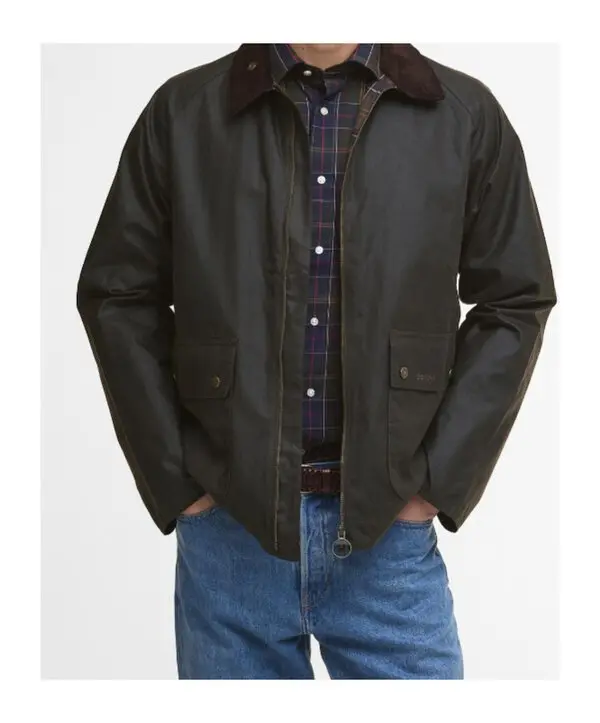 Barbour Bedale Waxed Jacket - Olive