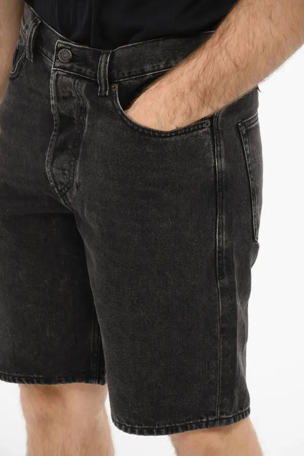 DIESEL® Knee-length Logo Denim Shorts