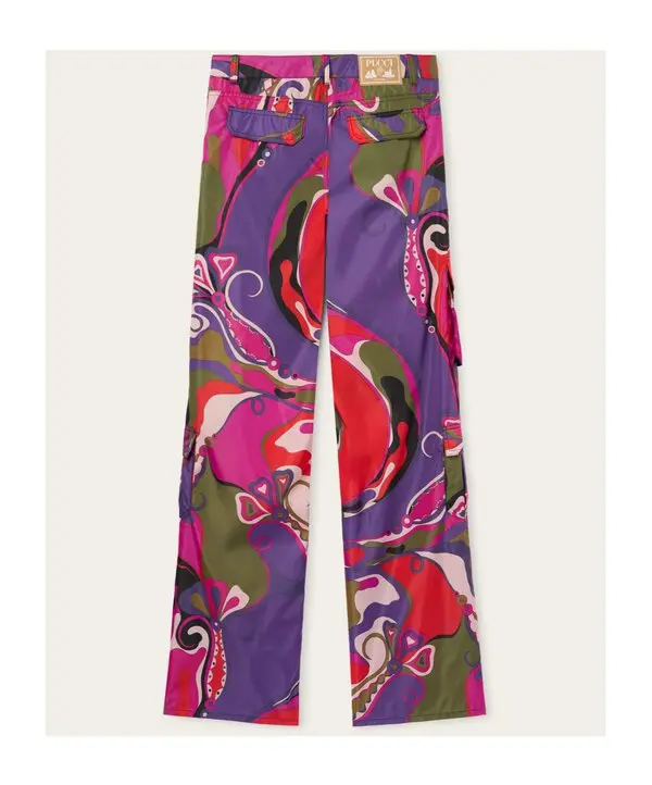 Emilio Pucci Orchidee Print Cargo Pants - Multicolor