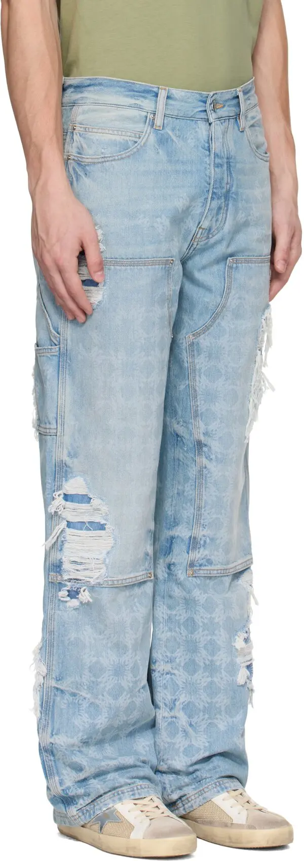 Amiri Distressed Patchwork Jeans