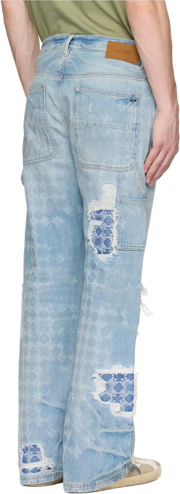 Amiri Distressed Patchwork Jeans