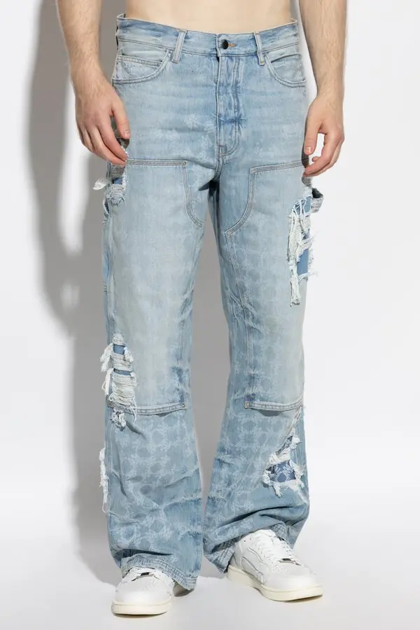 Amiri Distressed Patchwork Jeans