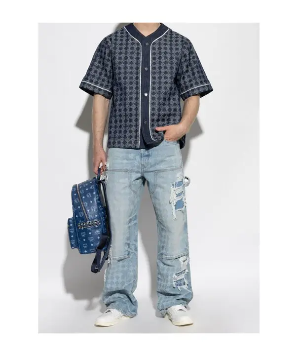 Amiri Distressed Patchwork Jeans