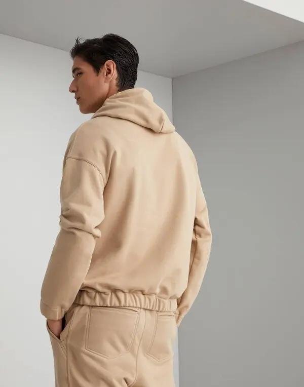 Brunello Cucinelli Logo Embroidered Drawstring Hoodie - Nude