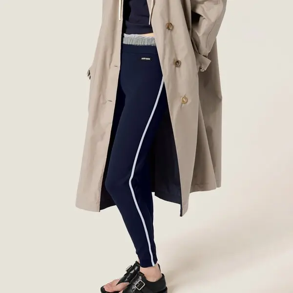Miu Miu Elasticated Waistband Slim-fit Trousers