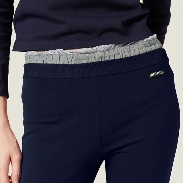 Miu Miu Elasticated Waistband Slim-fit Trousers