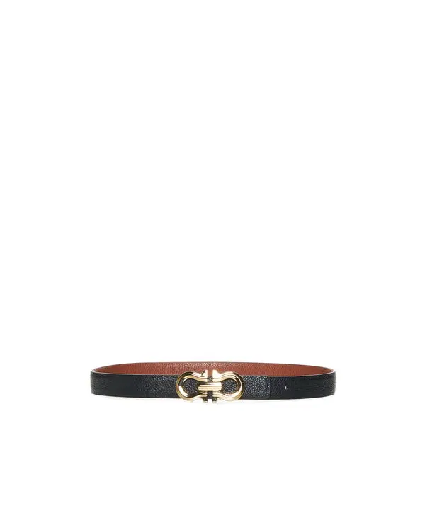 FERRAGAMO Gancini Buckle Belt - Brown