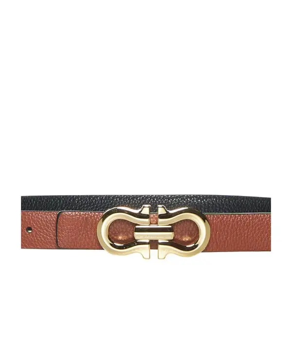 FERRAGAMO Gancini Buckle Belt - Brown
