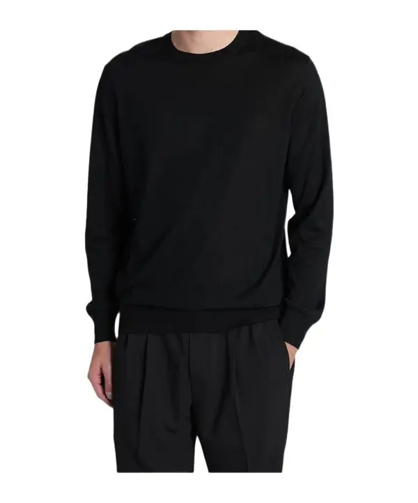 Zegna Long Sleeve Crewneck Jumper - Black