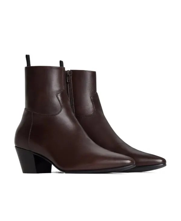 Celine Jacno Zipped Boot In Calfskin