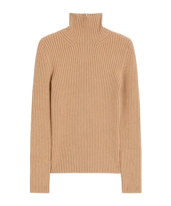 Max Mara Aral High-neck Jumper - Nude