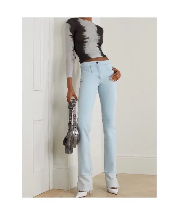 16Arlington High-waisted Flared Jeans With Ripped Detail