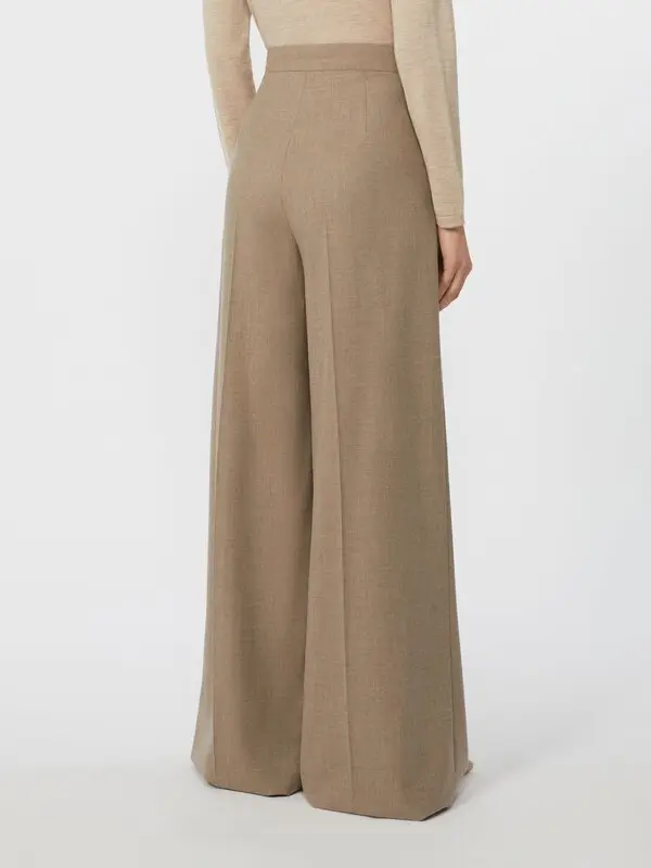 Max Mara Pleated Wide-leg Trousers - Brown
