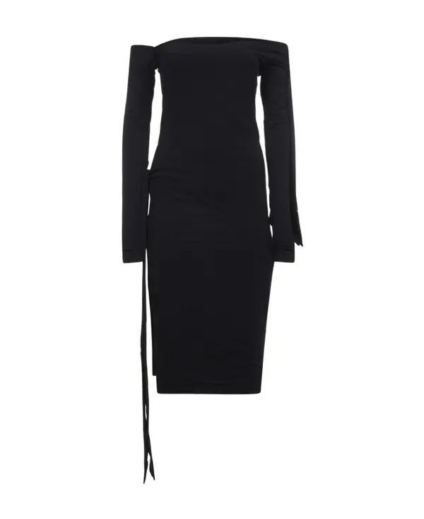 ROTATE BY BIRGER CHRISTENSEN Cut Out Detail Midi Dress - Black