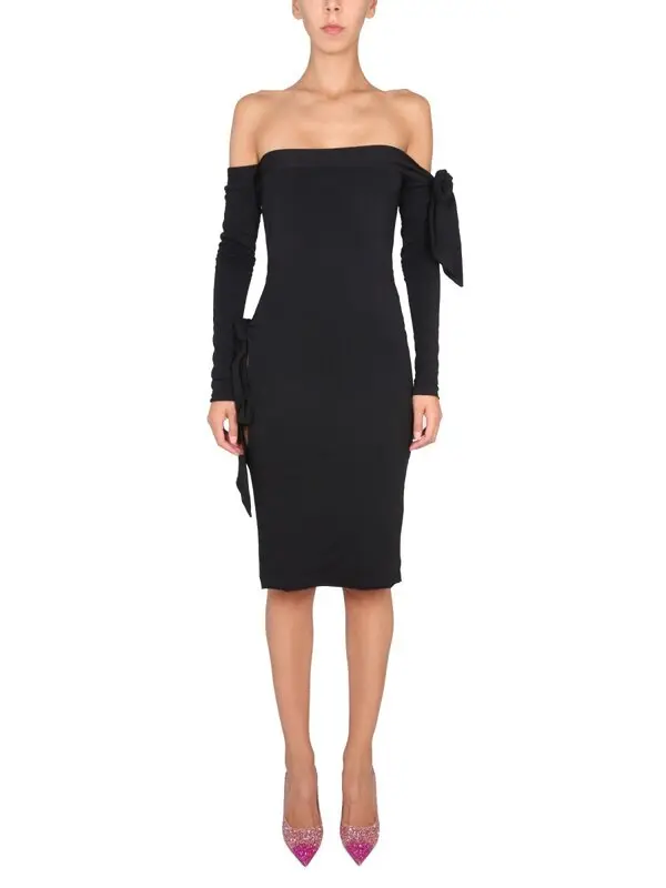 ROTATE BY BIRGER CHRISTENSEN Cut Out Detail Midi Dress