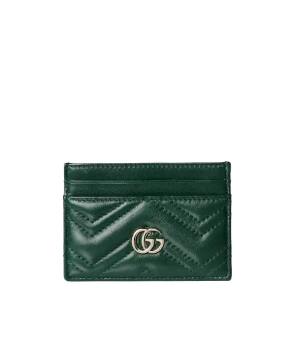Gucci Gg Marmont Card Case - Green