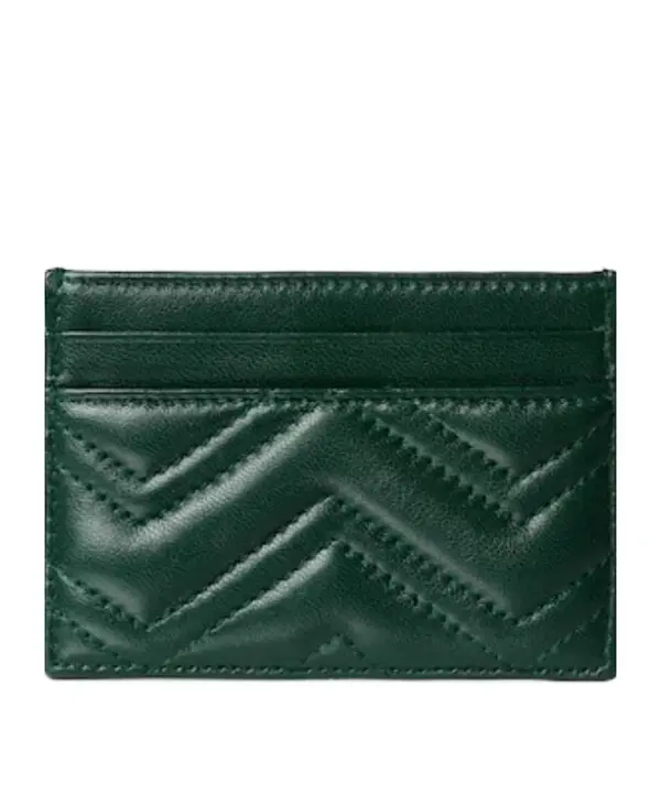 Gucci Gg Marmont Card Case - Green