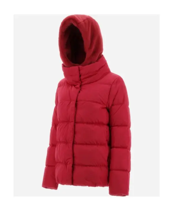 Herno Funnel Neck Hooded Down Jacket