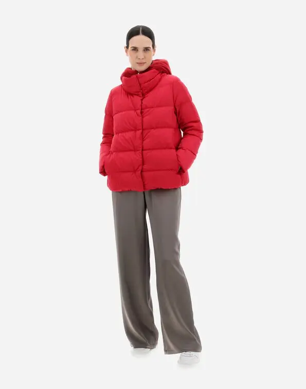Herno Funnel Neck Hooded Down Jacket