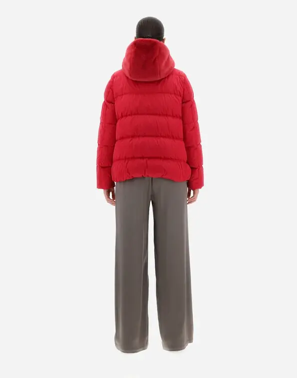 Herno Funnel Neck Hooded Down Jacket