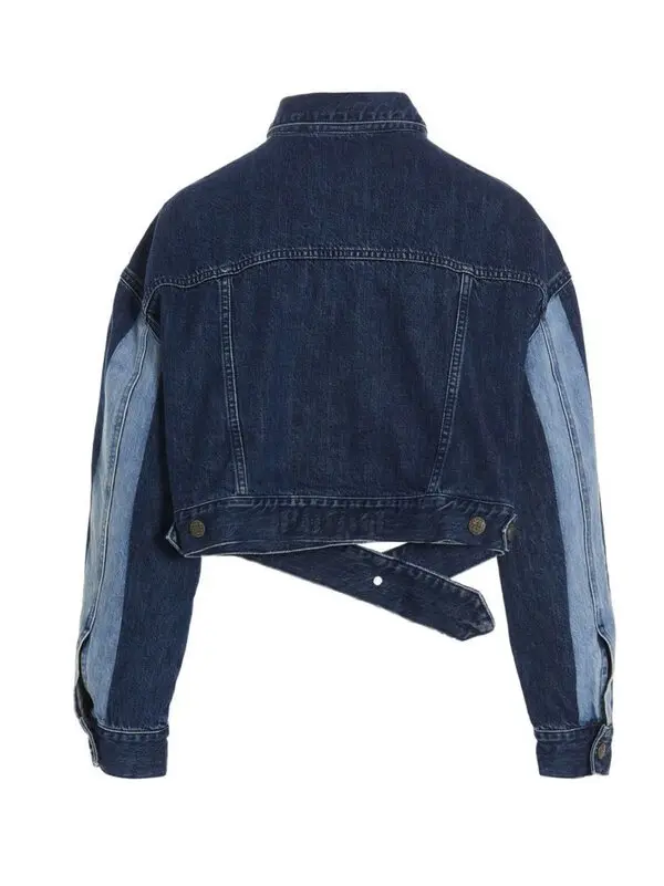 ROTATE BY BIRGER CHRISTENSEN Cropped Denim Jacket