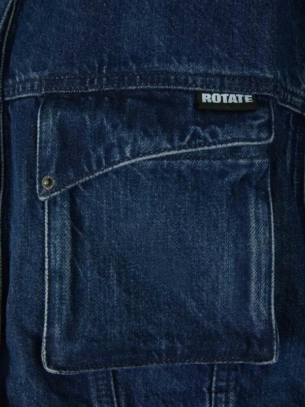 ROTATE BY BIRGER CHRISTENSEN Cropped Denim Jacket