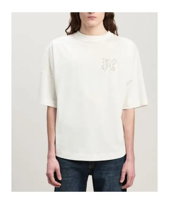 Palm Angels Pa Monogram Embroidered Crewneck T-shirt