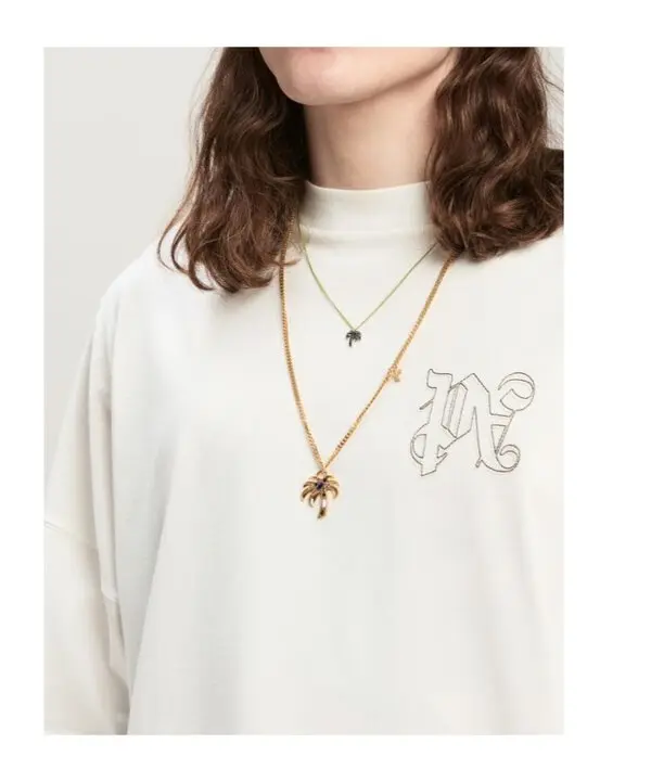 Palm Angels Pa Monogram Embroidered Crewneck T-shirt