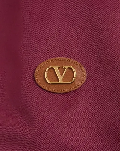 Valentino Garavani Zip-up High Neck Jacket With Logo Patch