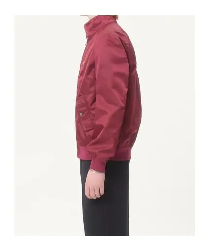Valentino Garavani Zip-up High Neck Jacket With Logo Patch