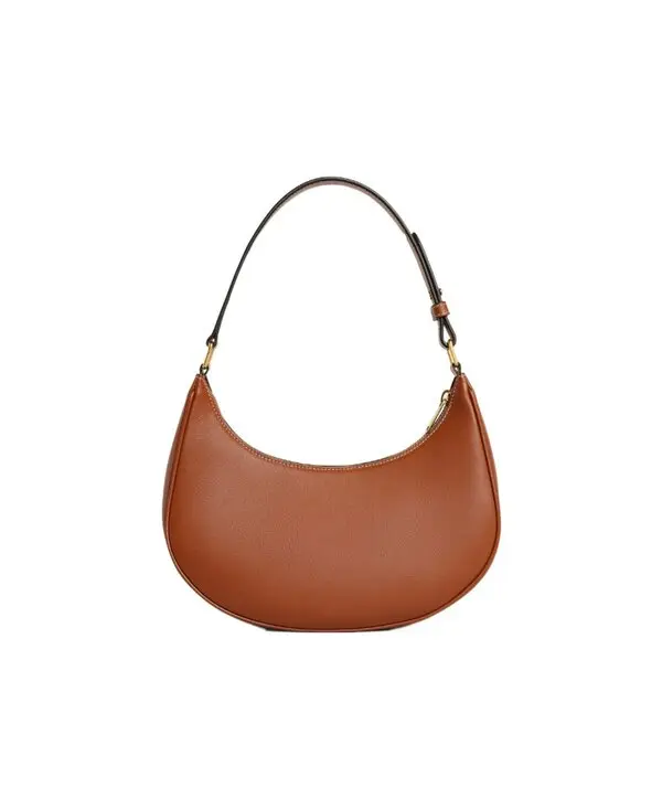 Celine Ava Bag In Smooth Calfskin With Triomphe Embroidery - Tan