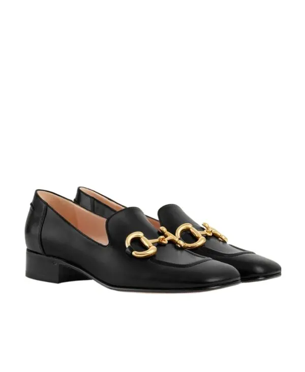 Gucci Horsebit Detail Square-toe Loafers