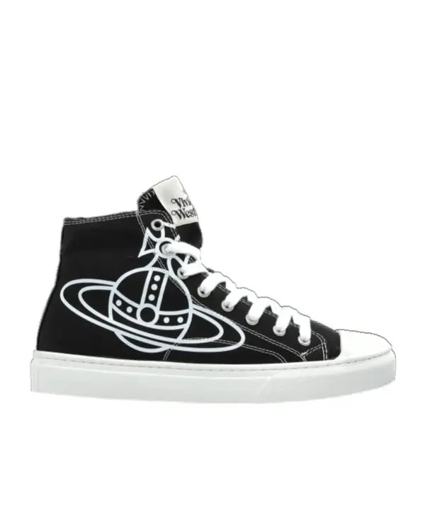 VIVIENNE WESTWOOD Orb Printed High-top Sneakers - Black