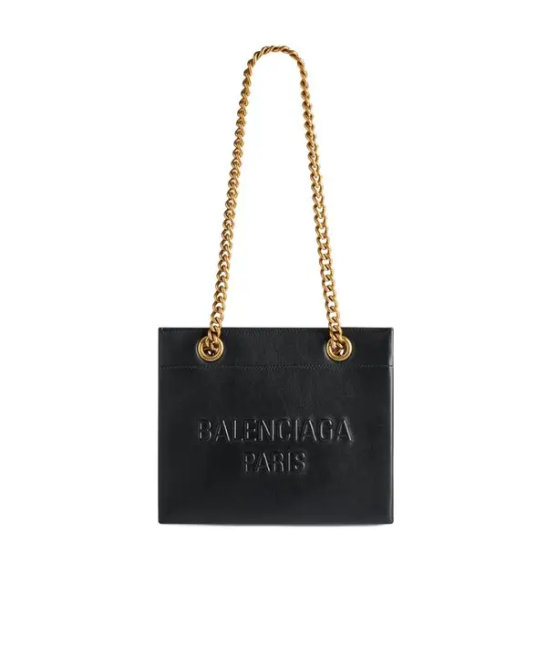 Balenciaga Embossed Calfskin Tote Bag - Black
