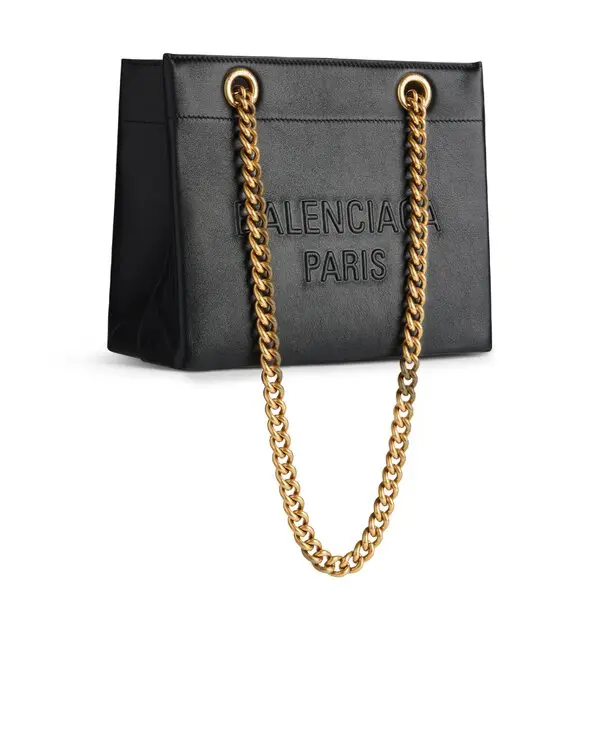 Balenciaga Embossed Calfskin Tote Bag - Black