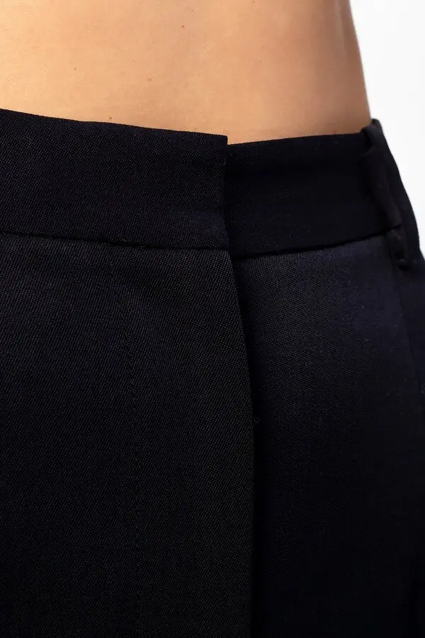 Alexander McQueen High Waist Cigarette Trousers - Black