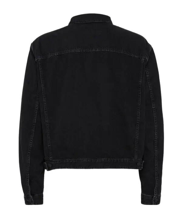Dsquared2 Oversized Denim Jacket With Lapel Collar - Black