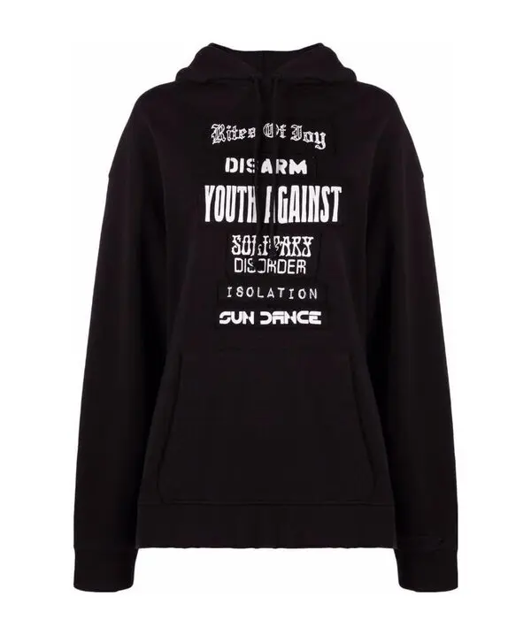 Raf Simons Slogan Patches Hoodie