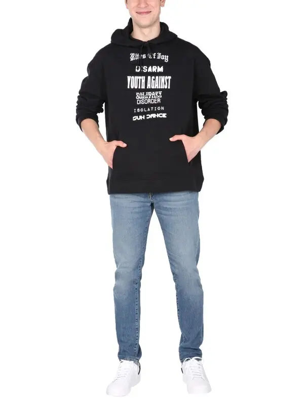 Raf Simons Slogan Patches Hoodie