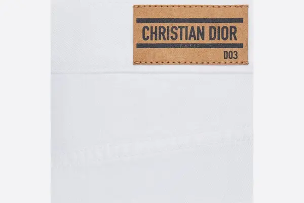 Dior Christian Button Detailed Straight Leg Trousers - White