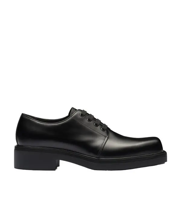 Prada Brushed Leather Derby Shoes