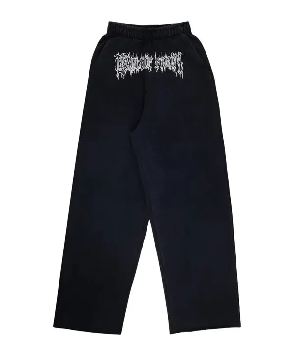Vetements Cradle Of Filth Baggy Terry Sweatpants - Water-washed Black