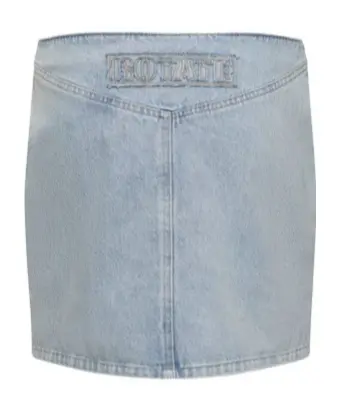 ROTATE BY BIRGER CHRISTENSEN Lace-up Denim Mini Skirt