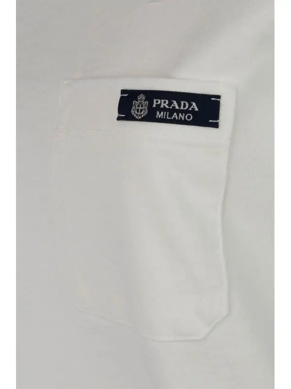 Prada Logo-patch Crewneck T-shirt